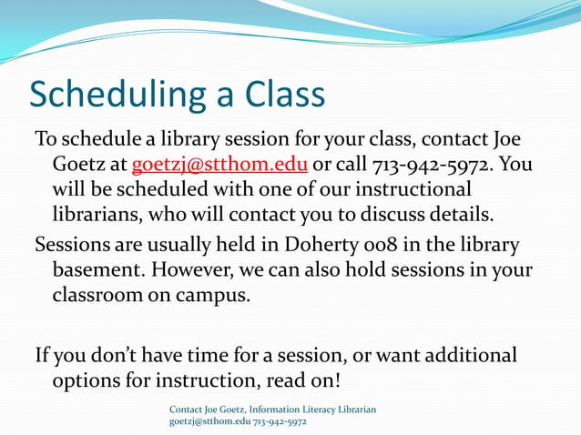Doherty Library Instruction | PPTX