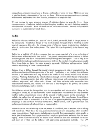 Ambient Air Radon Monitoring Report on Mosaic Riverview Phosphogypsum ...