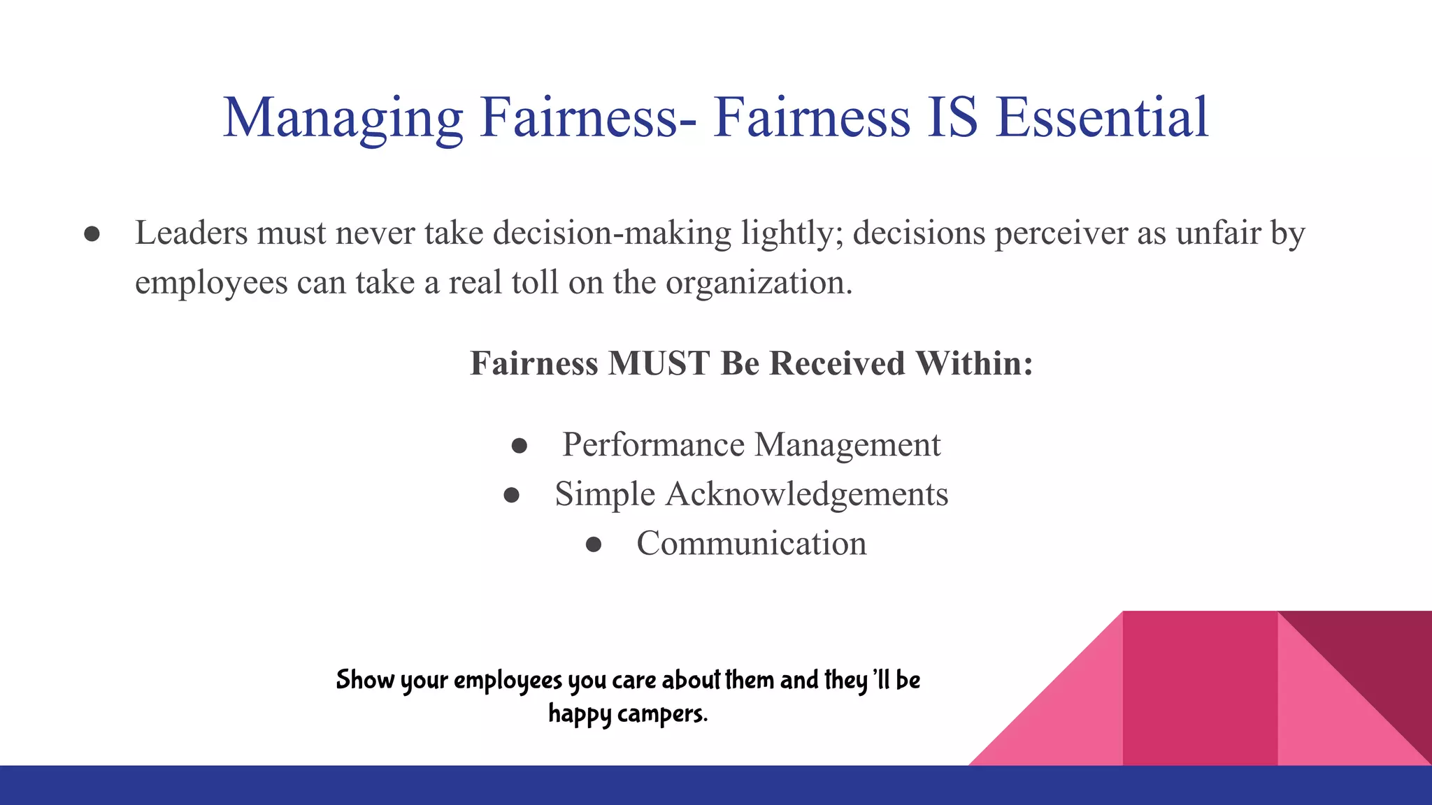 Practicing Fairness As A Manager | PPTX