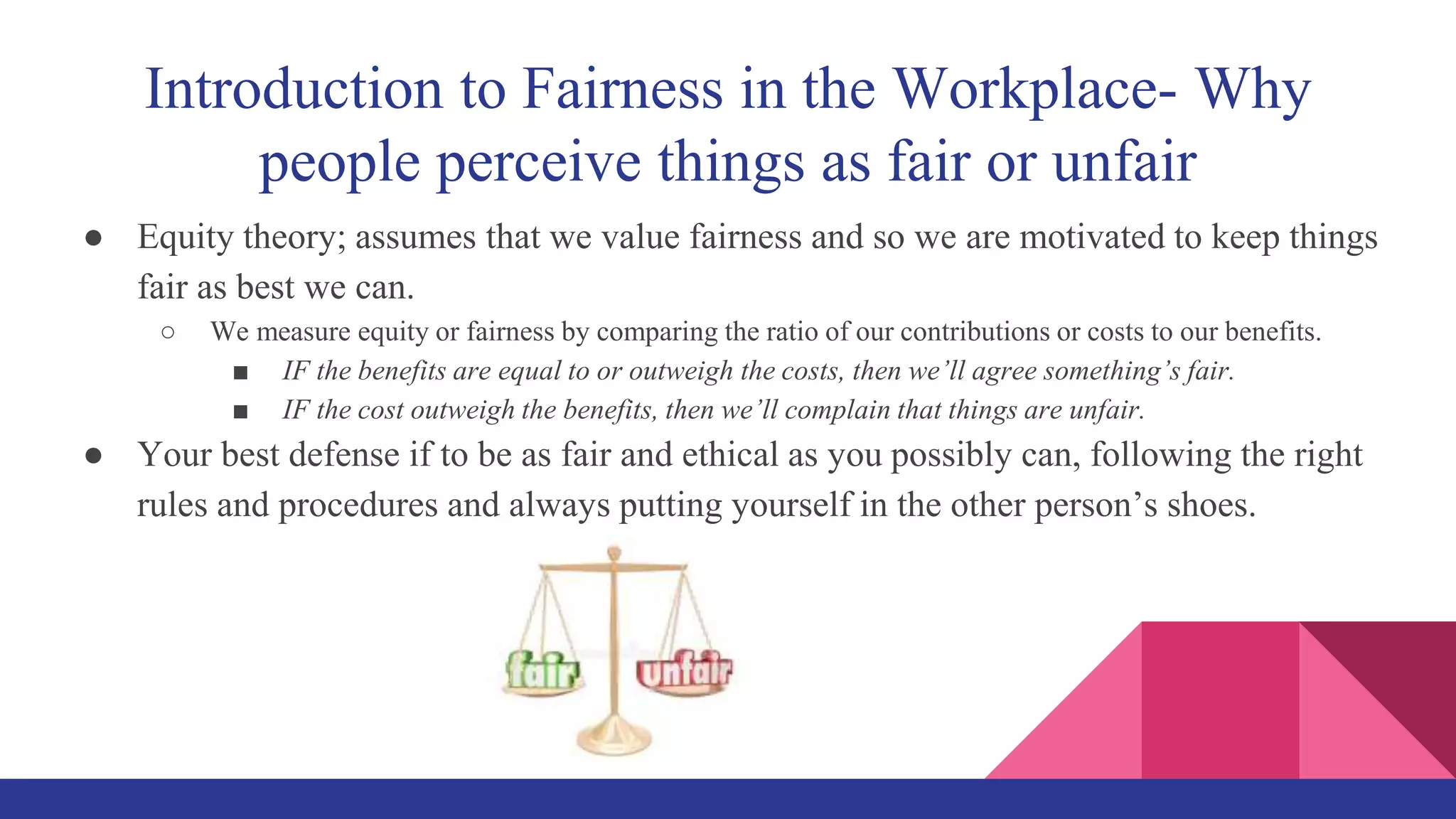 Practicing Fairness As A Manager | PPTX