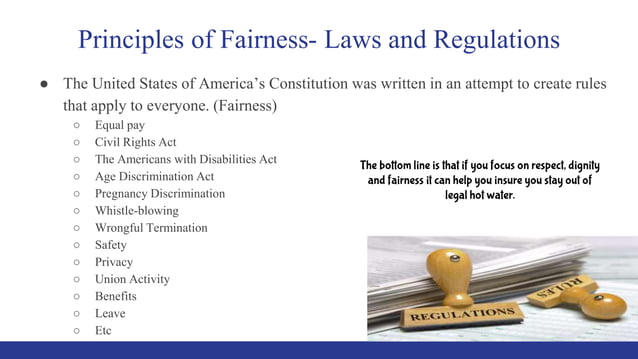 Practicing Fairness As A Manager | PPTX | Human Resources | Business