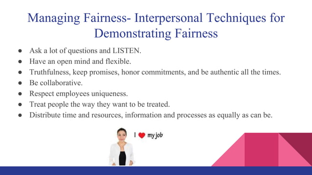 Practicing Fairness As A Manager | PPTX | Human Resources | Business