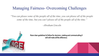 Practicing Fairness As A Manager | PPTX