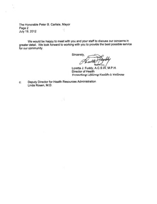 DOH letter 7 19-12 | PDF