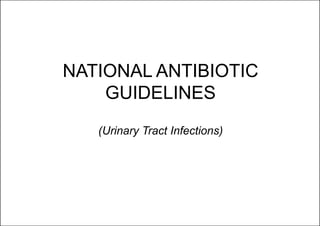 DOH National Antibiotic Guidelines 2016 (UTI) | PDF