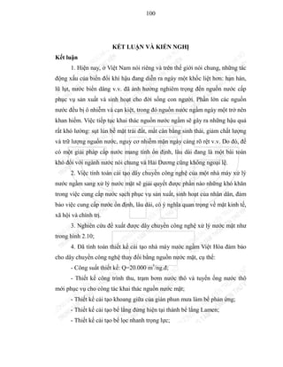 Khai thác tối đa nhà máy nước ngầm bằng thay thế nguồn nước mặt | PDF