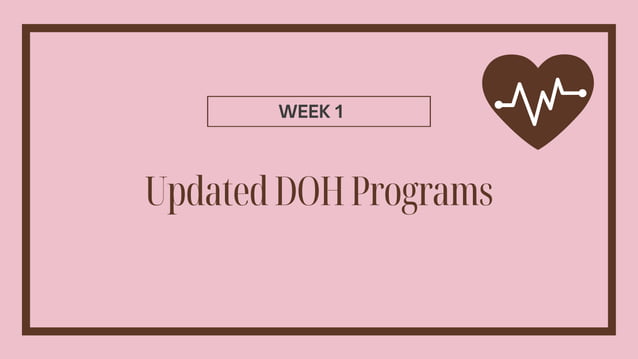DOH PROGRAM PHILIPPINES UPDATED HEALTH PROGRAM | PDF