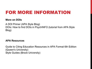 What is a DOI? | PPT