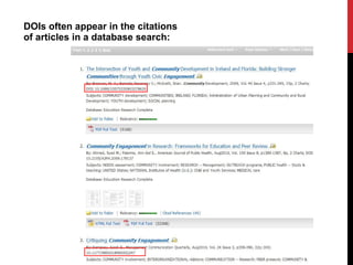 What is a DOI? | PPT