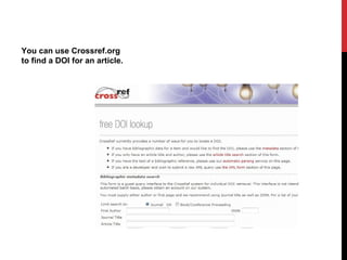 What is a DOI? | PPT