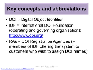 Digital Object Identifier (DOI): Introduction and Applications | PDF