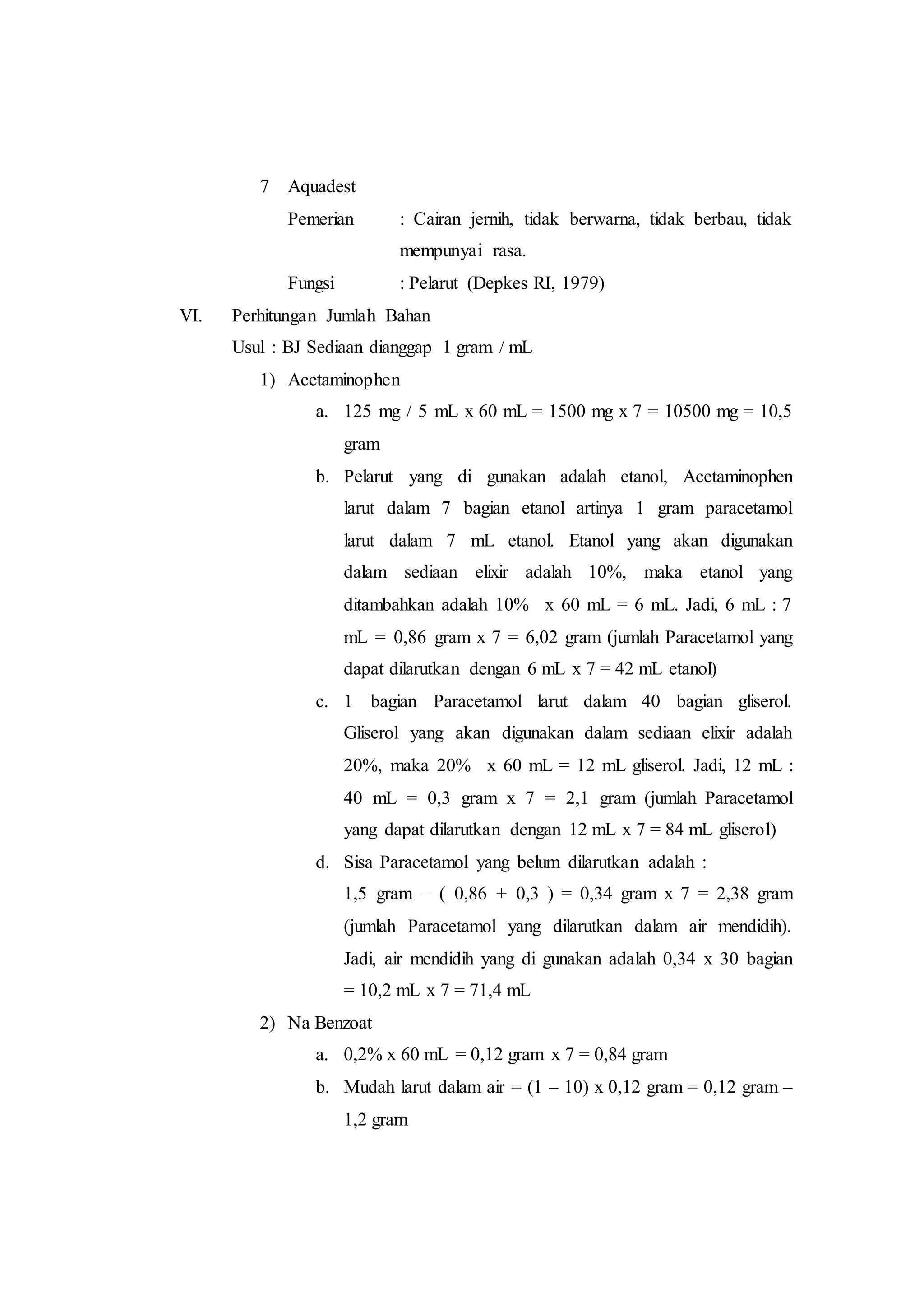 Laporan resmi elixir paracetamol | DOCX