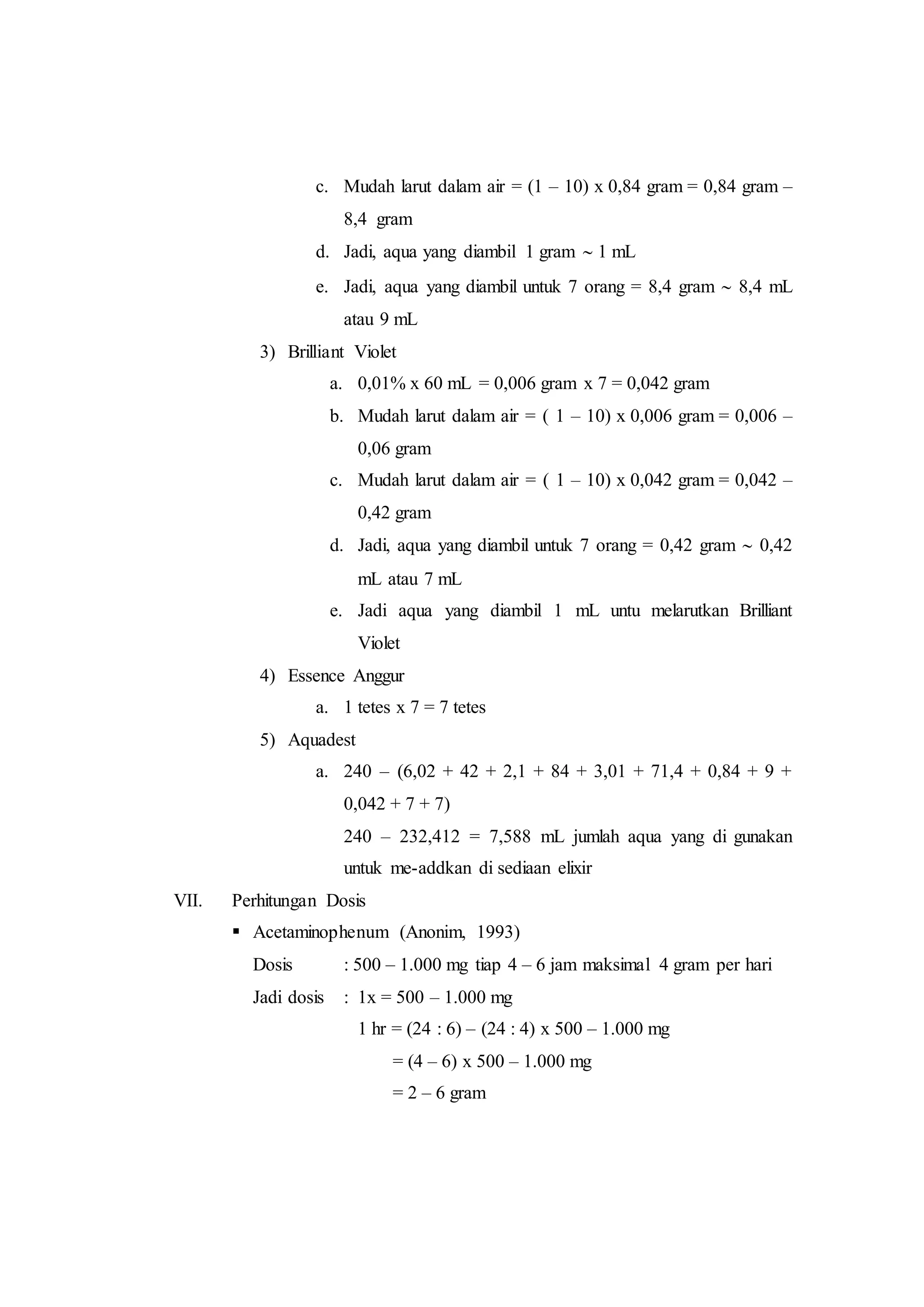Laporan resmi elixir paracetamol | DOCX