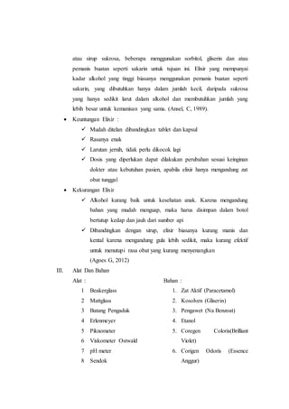 Laporan resmi elixir paracetamol | DOCX