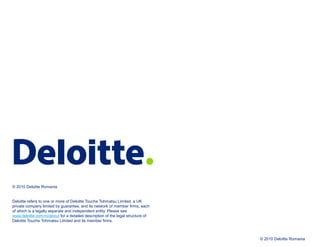 ƵileleBiz 2010: Deloitte / Doina Patrubani | PPT