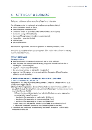 Doing business-in-jamaica | PDF