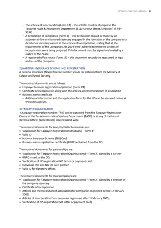 Doing business-in-jamaica | PDF