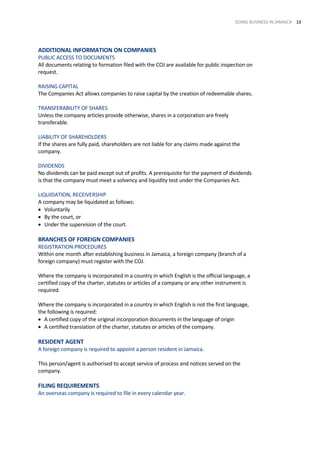 Doing business-in-jamaica | PDF