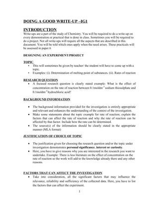 Doing a good write up modified | DOC