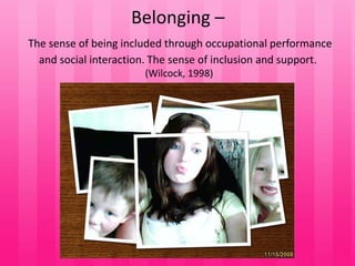 Doing, being, becoming and belonging via | PPT