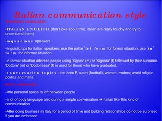 Doing business in italy | PPT