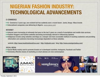 Doing business in the fashion industry in nigeria | PDF