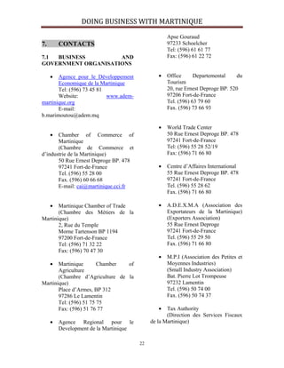 Doing Business with Martinique | PDF