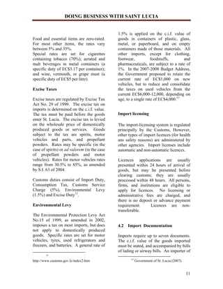 Doing Business with St Lucia | PDF