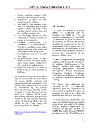 Doing Business with St Lucia | PDF