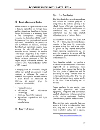 Doing Business with St Lucia | PDF