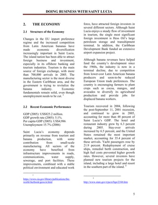 Doing Business with St Lucia | PDF