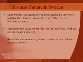Doing business with sweden | PPT