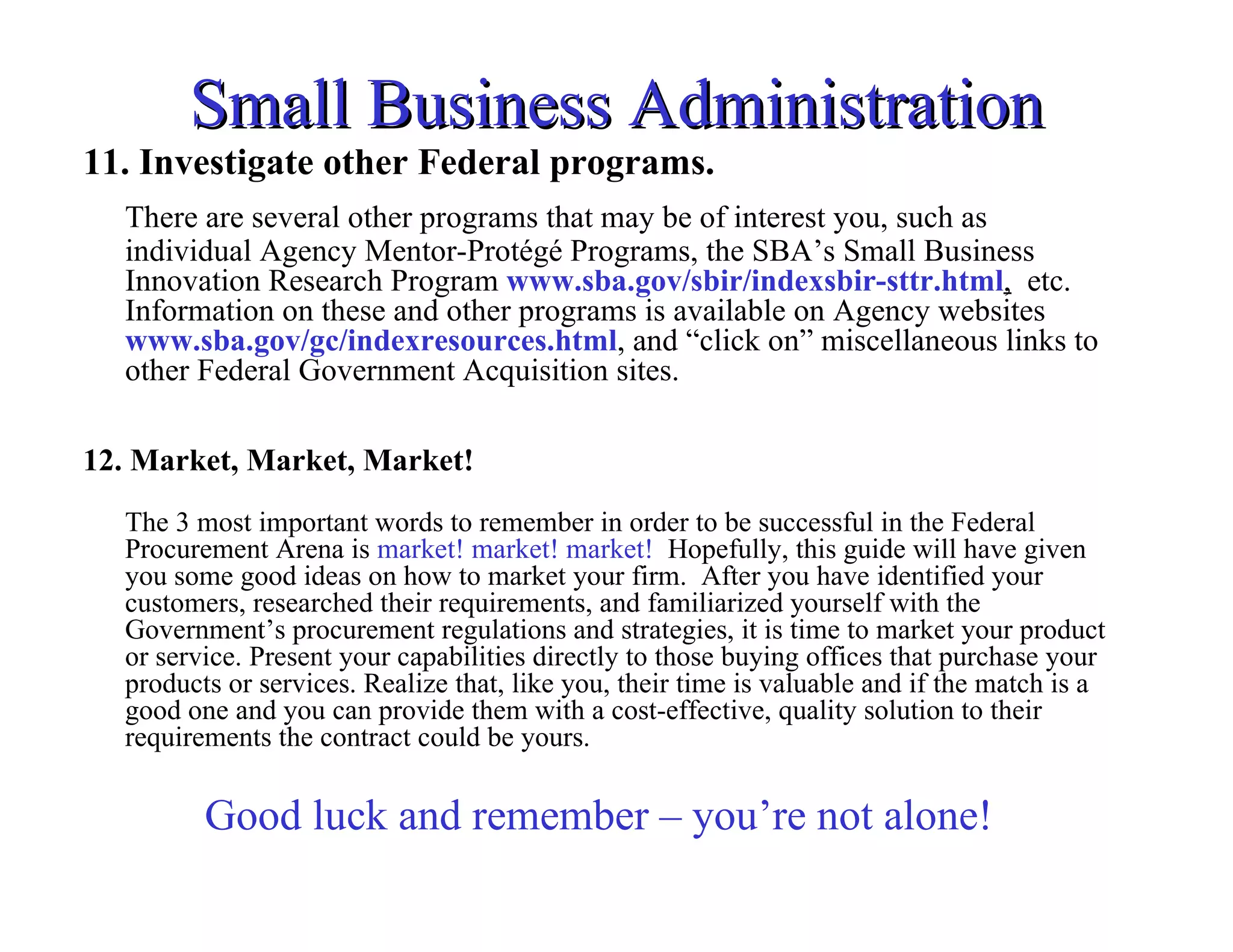 Doing business with the u.s. federal government | PPT