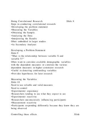 Doing Correlational Research Sli | PDF
