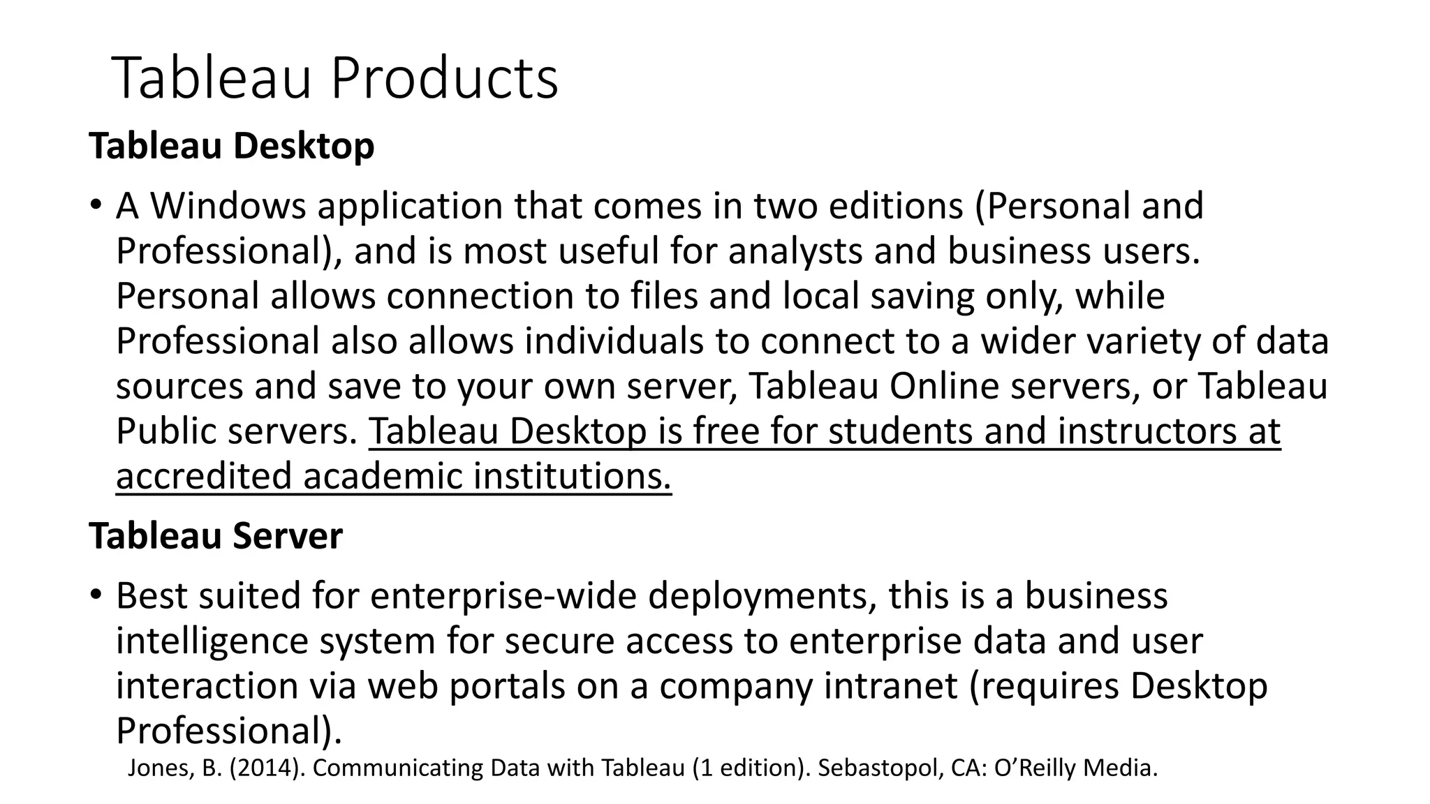 Doing Data Visualizations With Tableau Ppt