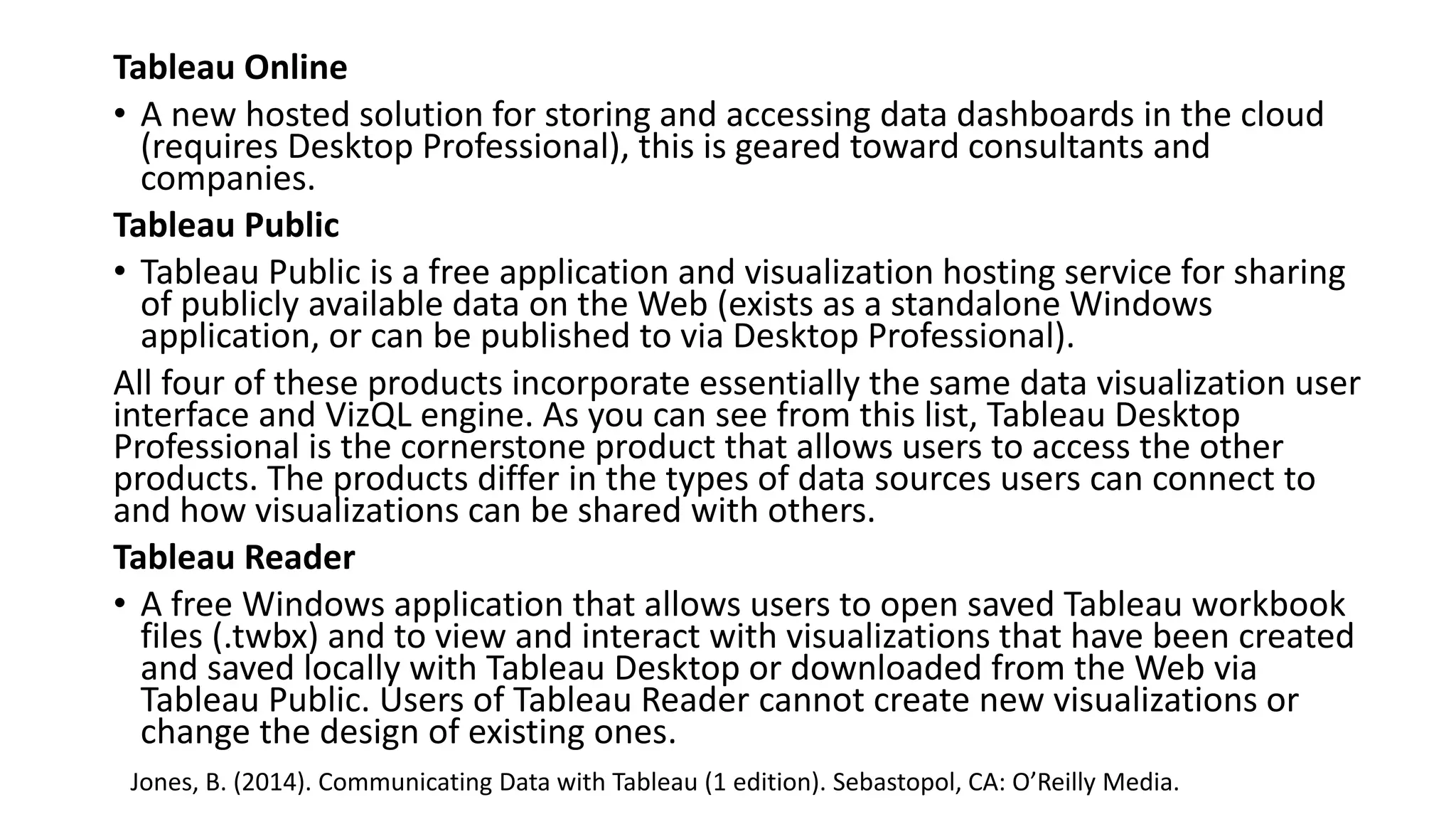 Doing Data Visualizations With Tableau Ppt