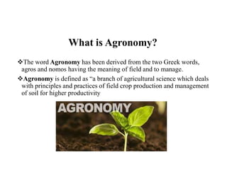 Doing development oriented agronomy | PPT