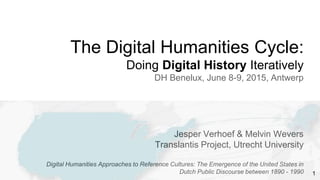 The Digital Humanities Cycle: Doing digital history iteratively | PPTX