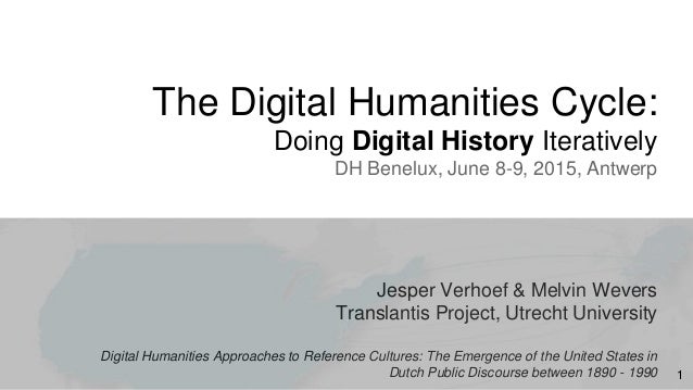 The Digital Humanities Cycle: Doing digital history iteratively The Digital Humanities Cycle: Doing digital history iteratively