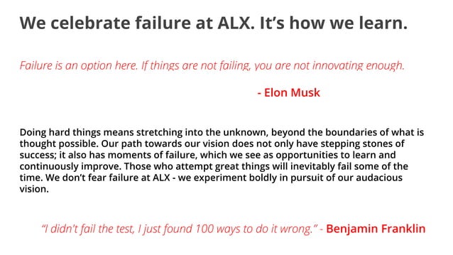 Doing hard things - ALX Culture Deck | PPTX