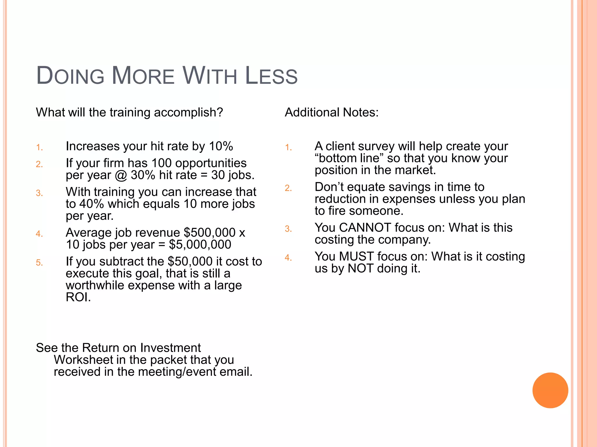 Doing More With Less - Presentation | PPTX