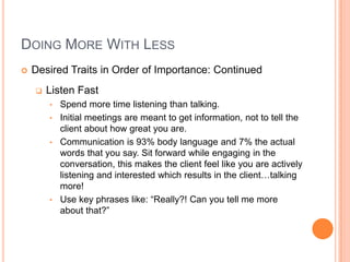 Doing More With Less - Presentation | PPTX