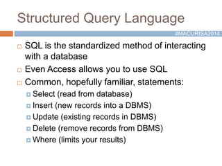 Doing more with SQL | PPT