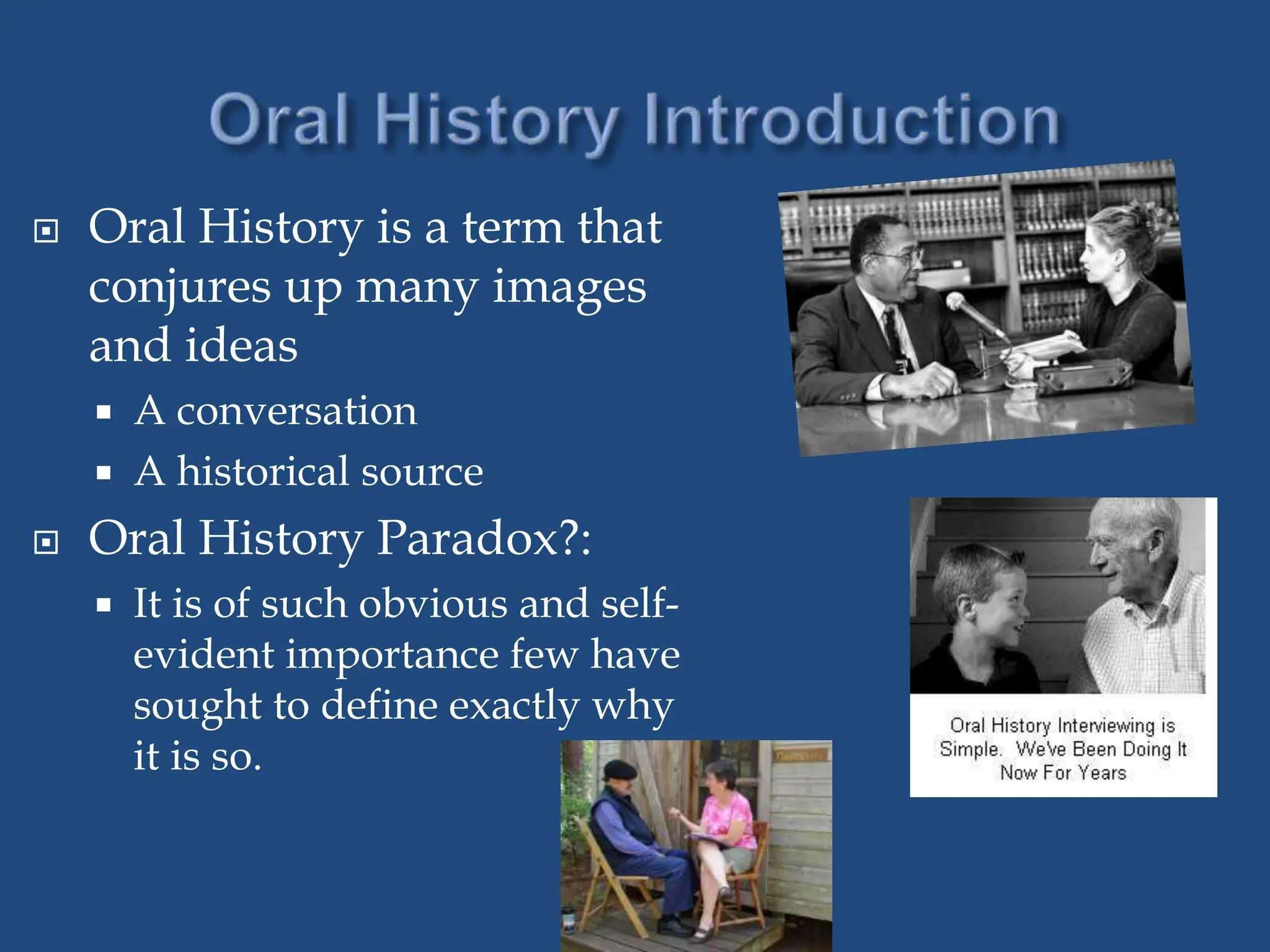 Doing_Oral_History Oral interview ppt... | PPT