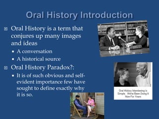 Doing_Oral_History Oral interview ppt... | PPT