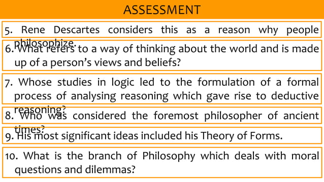 Doing philosophy | PPTX | Educational Assessment | Education