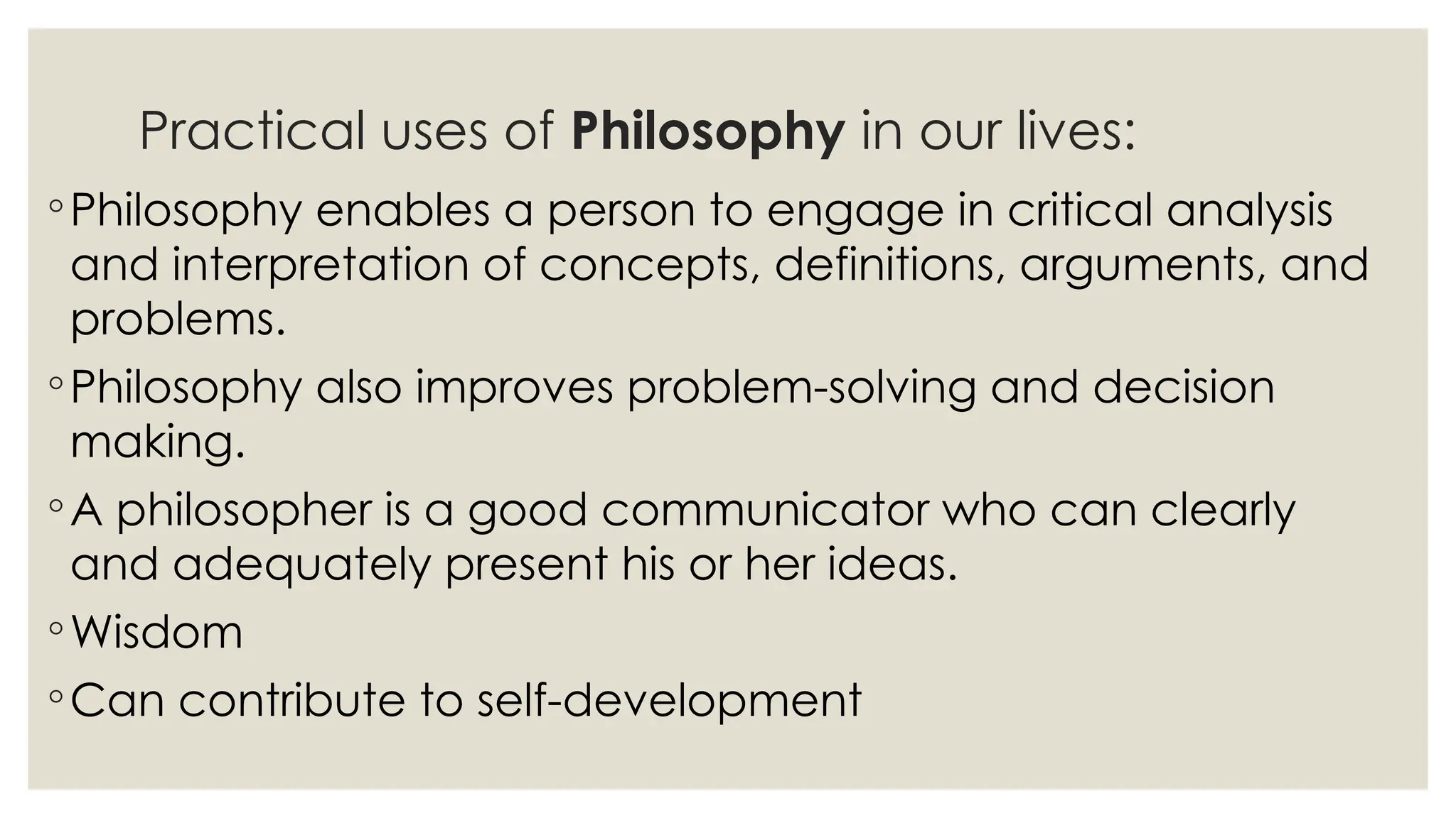 DOING PHILOSOPHY introduction to philosophy grade 12 quarter 1 | PPTX