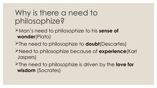 DOING PHILOSOPHY introduction to philosophy grade 12 quarter 1 | PPTX