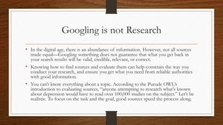 Doing research | PPTX