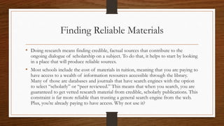 Doing research | PPTX